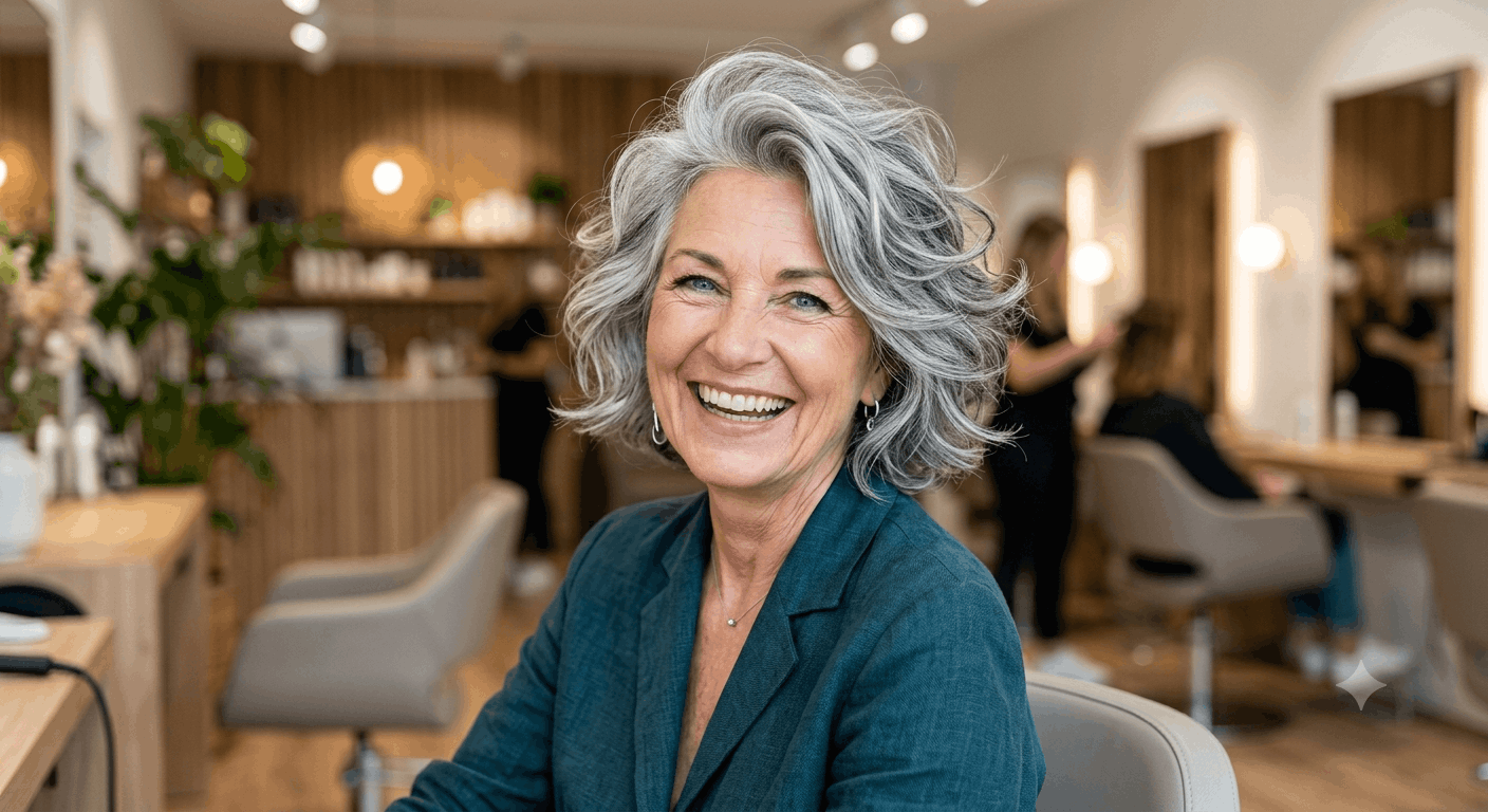 Peppige Frisuren für Frauen ab 60 mit dickem Haar 2026: Volumen ...